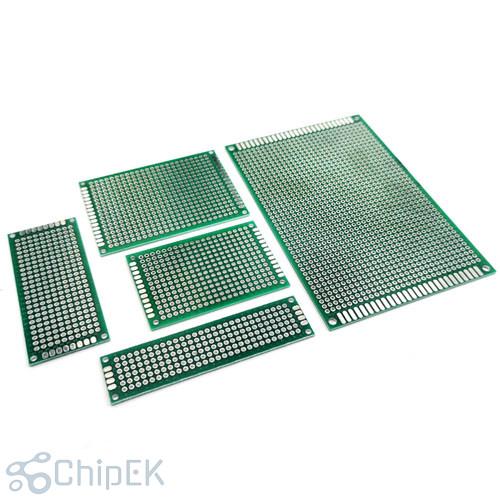 ChipEK | Raster prototipna PCB plošča za spajkanje, dvostranska ...